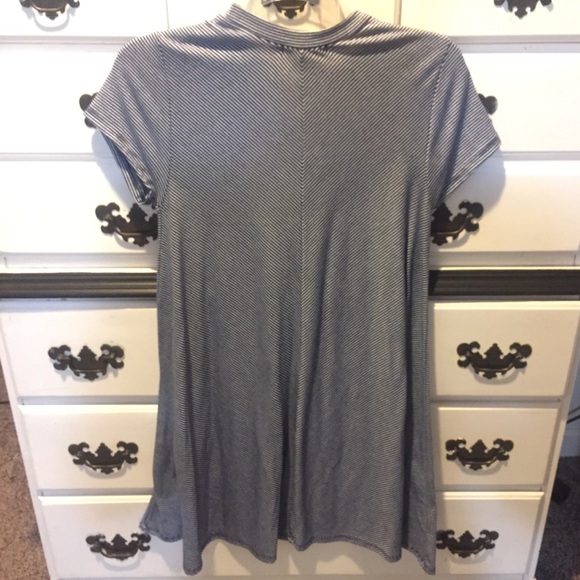 Rolla Coster | Dresses | Rolla Coster Blue Striped Highneck Dress ...